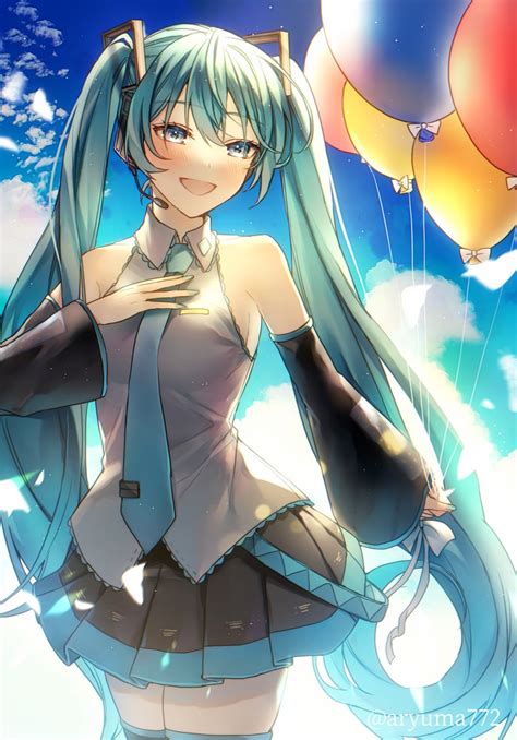 hatsune miku (vocaloid) drawn by aryuma772 | Danbooru