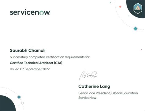 Servicenow Servicenowarchitect Servicenowcertification Cta