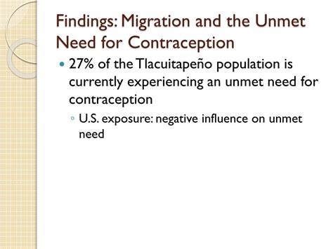 Ppt Contraception Use In A Community Of International Migration