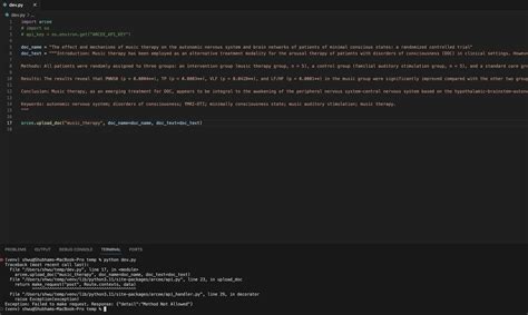 method not allowed · issue 16 · arcee ai arcee python · github