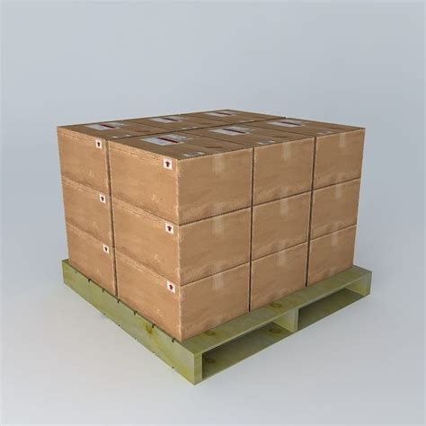Pallet With Boxes Free 3d Model Cgtrader