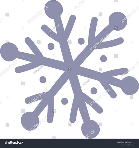 Hand Drawn Snowflake Vector Illustration Stock Vector Royalty Free
