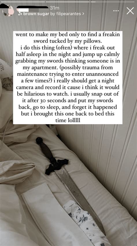 She Freaks Out Half Asleep And Calmly Jumps Up And Grabs Her Swords R