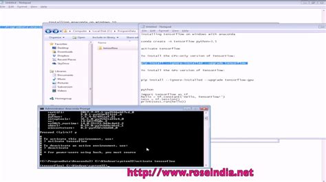 Installing TensorFlow On Windows Using Anaconda YouTube
