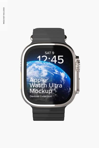 Maquette Apple Watch Ultra Vue De Face PSD Premium