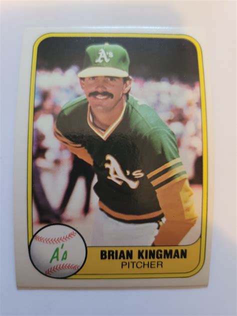 1981 Fleer Brian Kingman 579 Nm Ebay