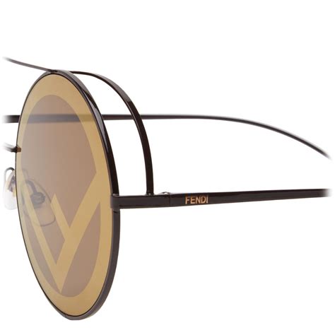 Fendi Run Away Brown Oversize Sunglasses Fashion Week 17