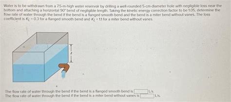 Solved Water Is To Be Withdrawn From A M High Water Chegg
