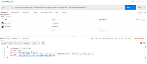 Change Authentication API Call From Query To Body Issue