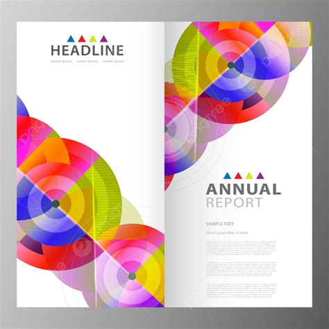 Annual Business Report Template Modern Binder Colorful Vector Modern