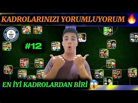 KADROLARINIZI YORUMLUYORUM 12 EN İYİ KADROLARDAN BİRİ EFOOTBALL 24