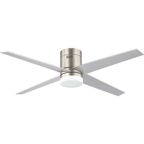 Modern Led Lighting Remote Control Copper Motor Silver Ceiling Fan With Light Zhongshan
