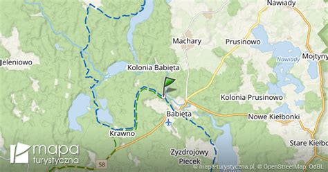 Babięta stanica wodna mapa szlaków turystycznych mapa turystyczna pl