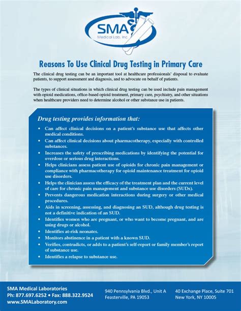 Toxicology Services Sma Medical Laboratory