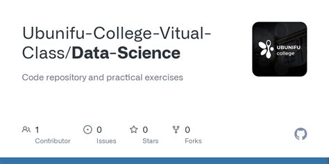 Github Ubunifu College Vitual Classdata Science Code Repository And