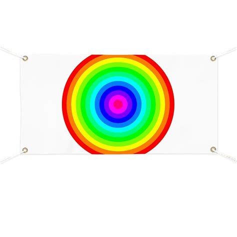 Rainbow Concentric Circles Banner By Symbology