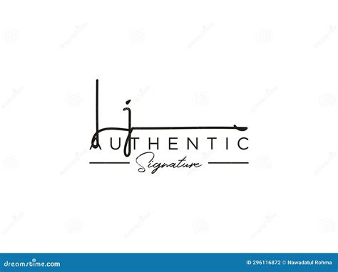 Letter Lj Signature Logo Template Vector Stock Vector Illustration Of