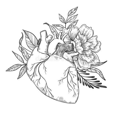 Human Heart Art Flowers