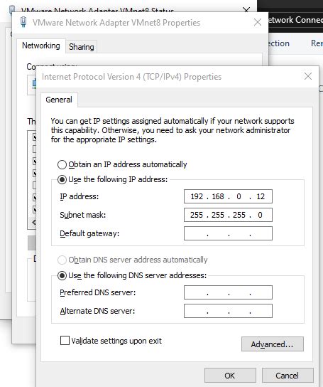 Networking Set Up A Direct Network Between Host And Guest Vmware
