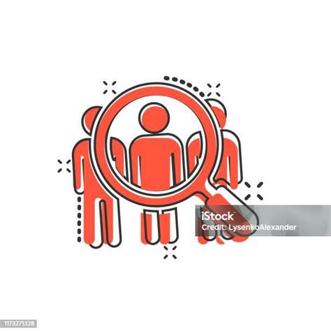 Sök Jobb Ledig Ikon I Tecknad Stil Lupp Karriär Vektor Tecknad Illustration På Vit Isolerad