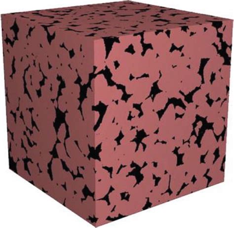 the fontainebleau sandstone dataset with a binary segmentation the red