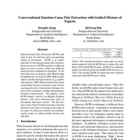 Conversational Emotion Cause Pair Extraction With Guided Mixture Of