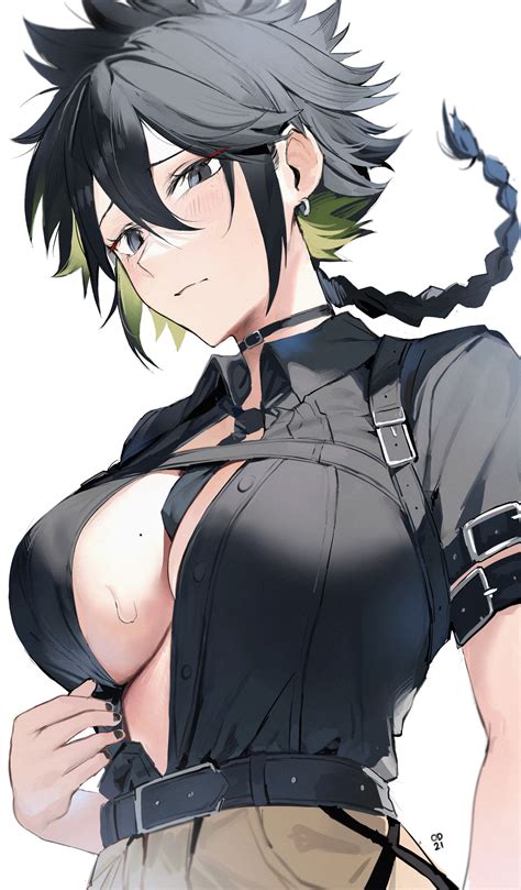 Rule 34 1girls Absurd Res Absurdres Belt Big Breasts Black Choker