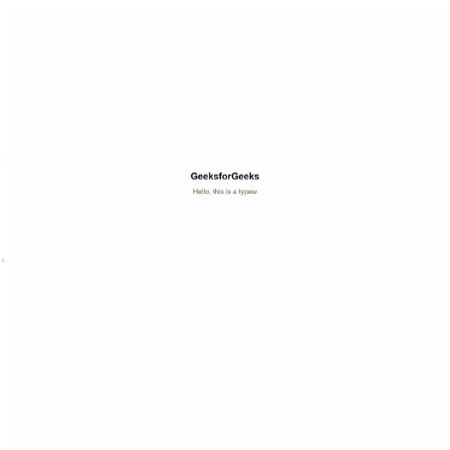 Typewriter Effect In JS GeeksforGeeks