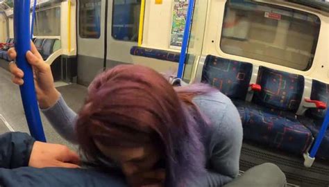 Risky Blowjob In London Train Caught By Stranger Cum On Face 4k Ella