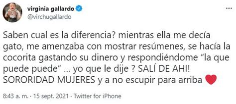 El Mensaje De Virginia Gallardo A Rocío Marengo “apoyamos La Misma