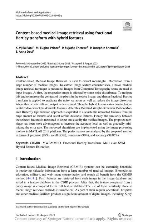 Content Based Medical Image Retrieval Using Fractional Hartley