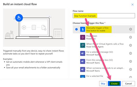 power automate skip function explained