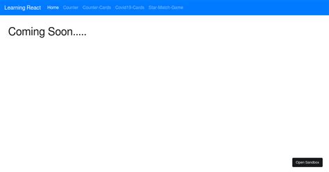 Learning React Codesandbox