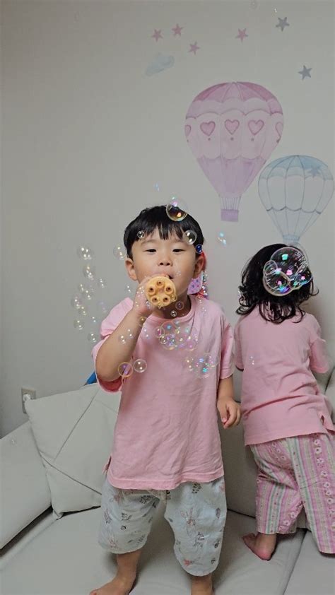 ෆ강윤미ෆ ᴗ͈ˬᴗ͈ꕤﾟ 제품제공 비눗방울을 너무 좋아하는 승승남매 국민비눗방울 마더스콘으로 즐겁게 놀았어요