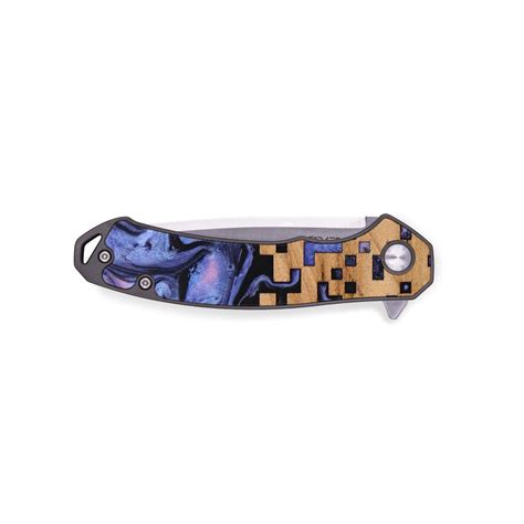 Edc Woodresin Pocket Knife Valorie Artist Pick 610684 Carved Knives