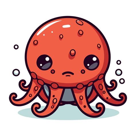 Premium Vector Cute Octopus Character Vector Illustration Of Cartoon