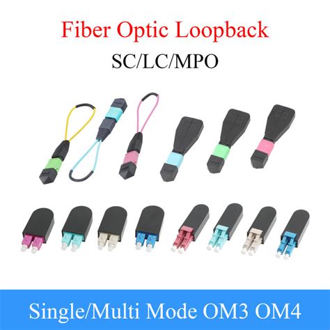 1pcs Sc Lc Mpo Fiber Optic Loopback Female Single Mode Om3 Om4 Adapter 8 12 24 Cores Loop Fiber