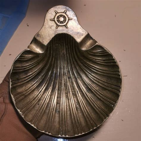 Brass Shell Dish Etsy