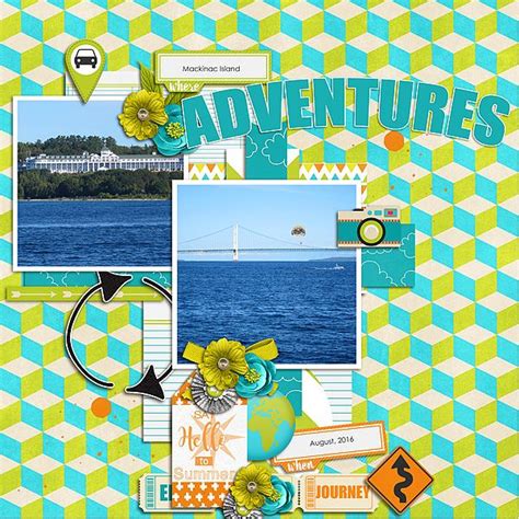 Island Adventure Scrapbook Kit Cruise Scrapbook Pages Caribbean