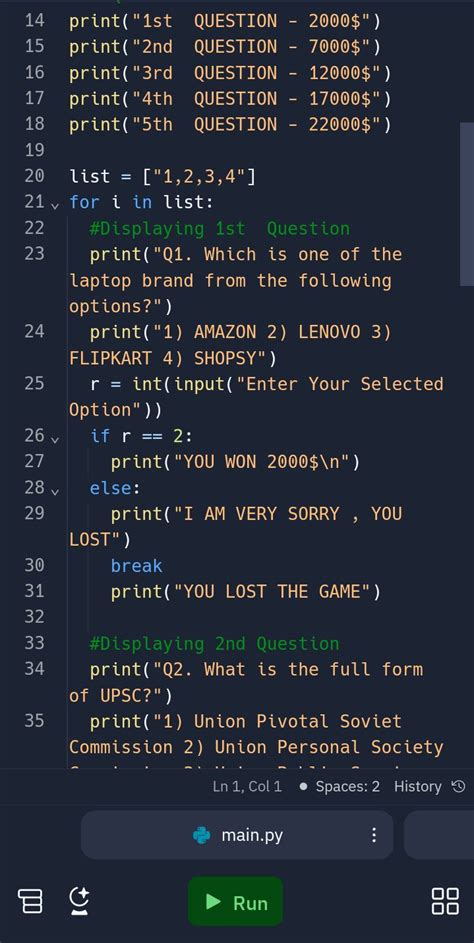 Vishal Sen On Linkedin Kaunbanegacrorepati Pythonprogramming Exercise Playlist Learning