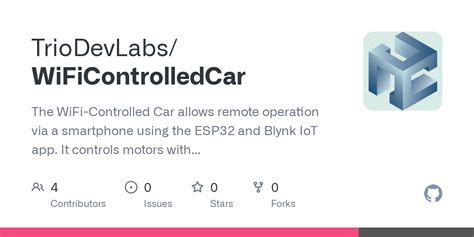 GitHub TrioDevLabs WiFiControlledCar The WiFi Controlled Car Allows Remote Operation Via A