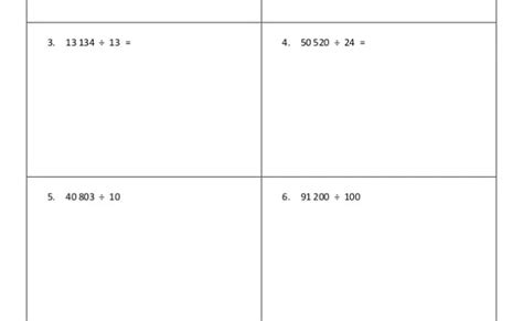 Bentuk Lazim Latihan Matematik Tahun 3 Bahagi Lembaran Kerja Bahagi
