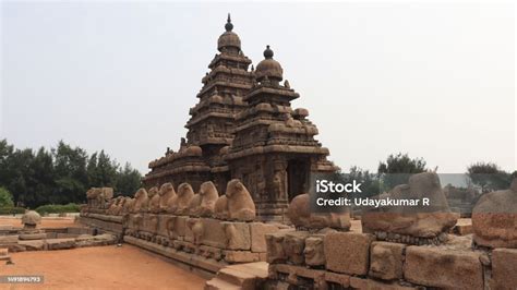 Sea Shore Temple Mahabalipuram 칸치푸람 타밀나두 인도 0명에 대한 스톡 사진 및 기타 이미지 0명