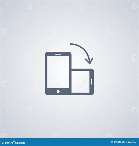 Rotate Smartphone Icon Vector Mobile Screen Rotation Illustration