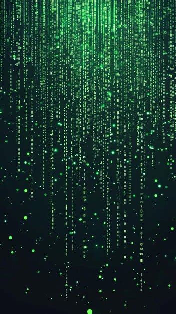 Green Binary Code Background Premium Ai Generated Image
