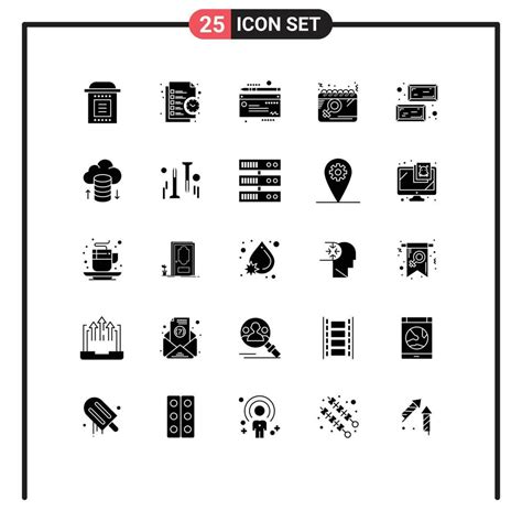 User Interface Pack Of 25 Basic Solid Glyphs Of Women Plan Task Day Payment Editable Vector