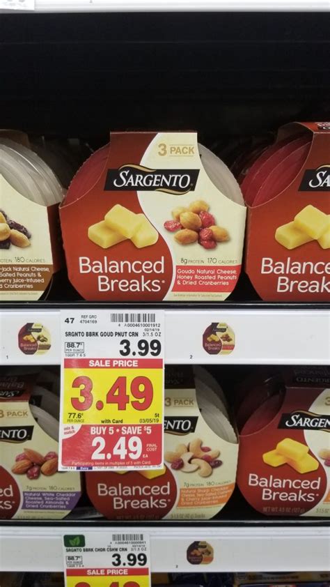 Sargento Balanced Breaks Just 1 99 Kroger Couponing