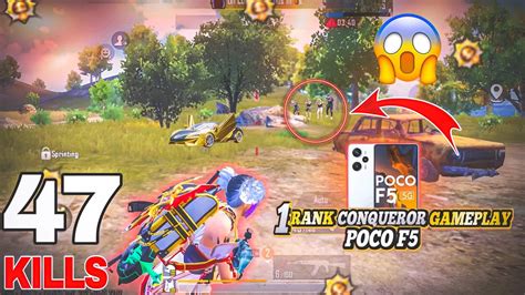 47 KILLS Rank 1 CONQUEROR GAMEPLAY POCO F5 HDR EXTREME PUBG