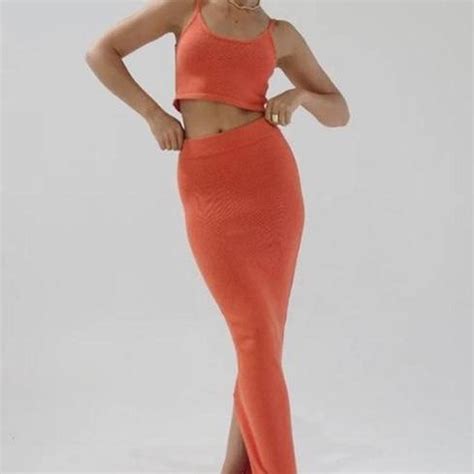 Selling Asta Resort Paloma Set In Orange Worn Twice Depop