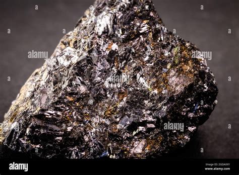 Zinc Ore Macro Photography On Black Isolated Background Stock Photo Alamy